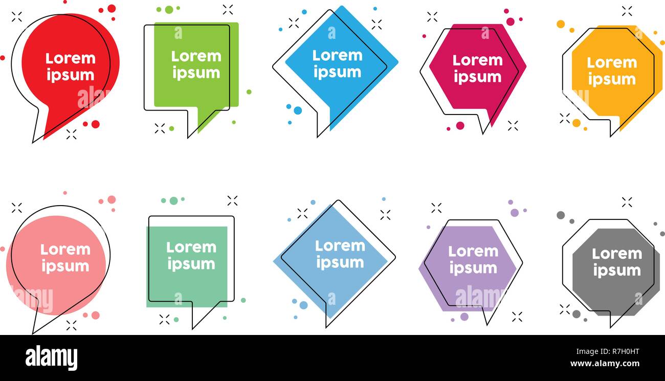 Quote text bubble. Commas, note, message and comment Vector ...