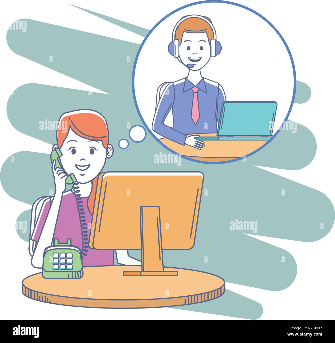 costumer support services Stock Vector Image & Art - Alamy
