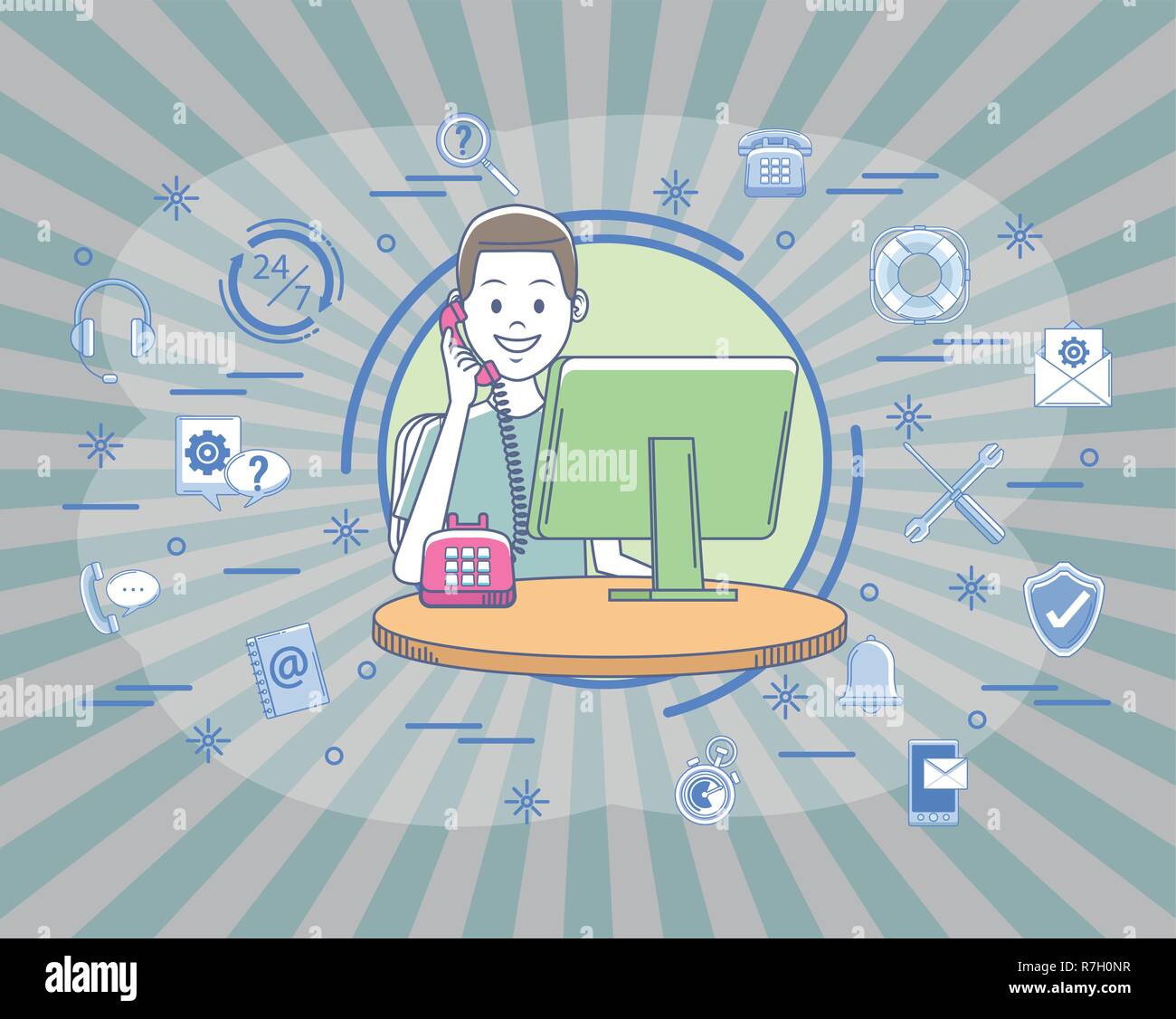costumer support services Stock Vector Image & Art - Alamy