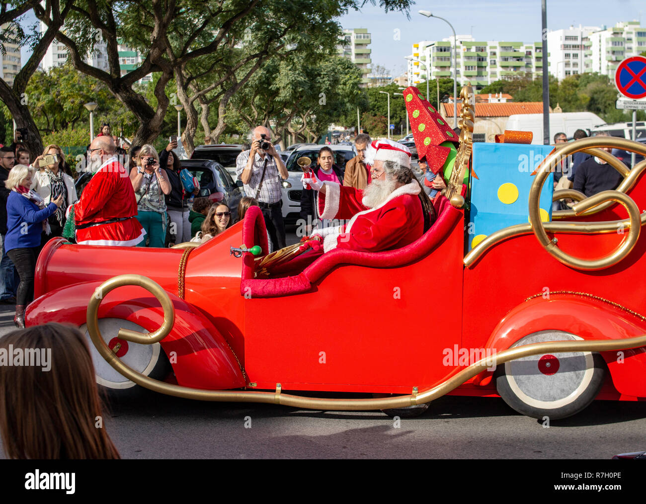 Quarteira, Portugal, Santa Claus makes his eagerly awaited entrance to ...