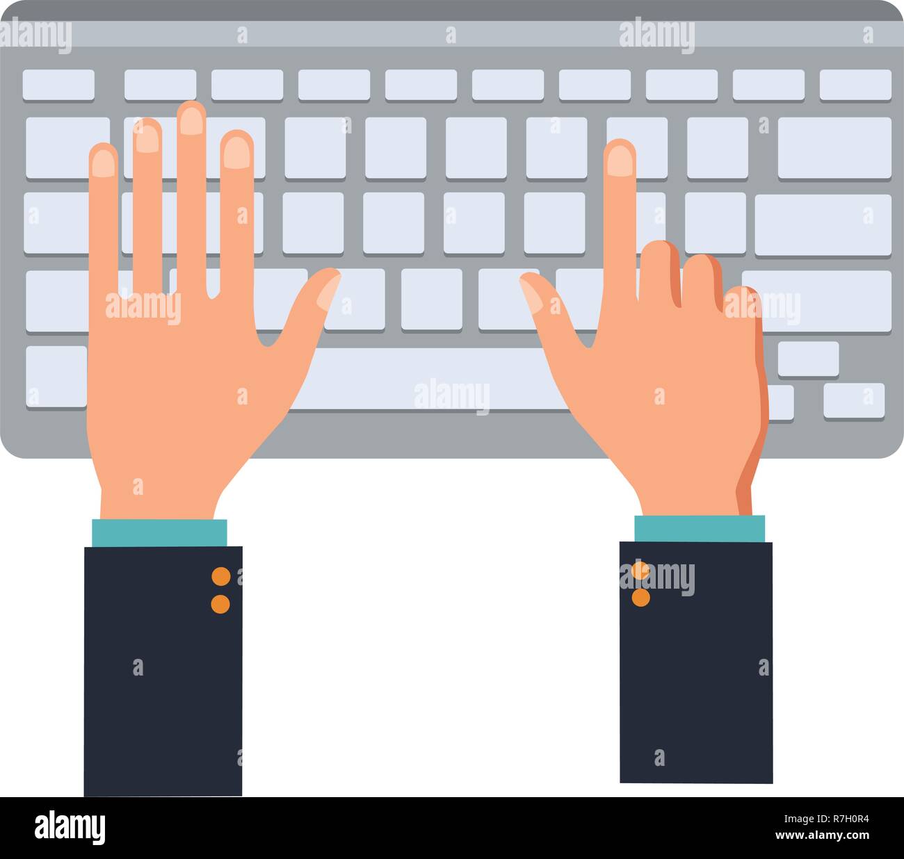 hand in the keyboard Stock Vector Image & Art - Alamy