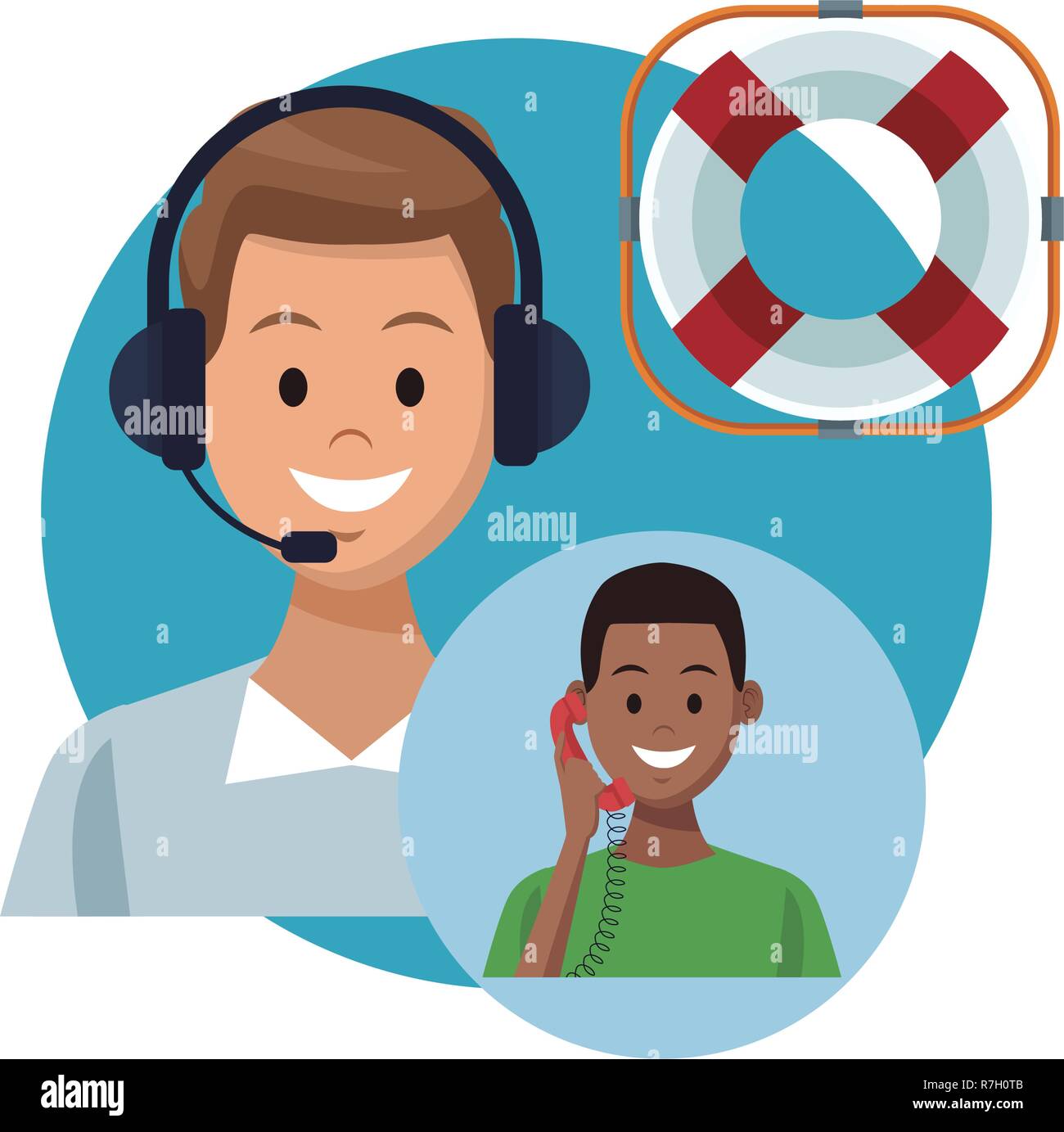 Call center costumer service Stock Vector Images - Alamy