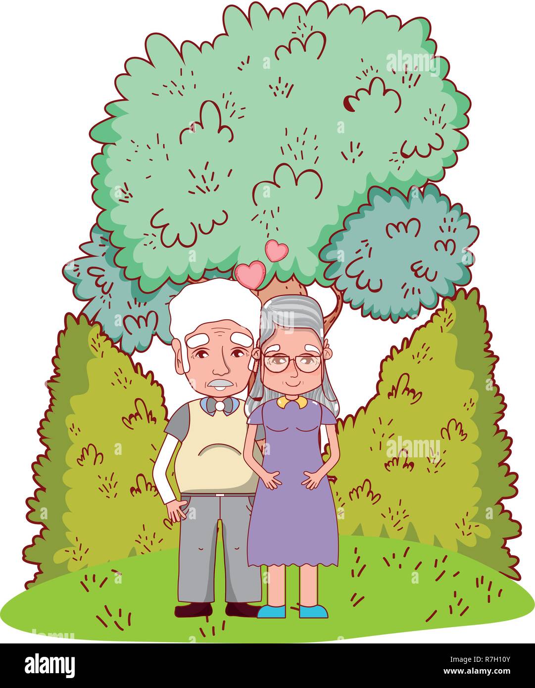 cute grandparents couple cartoon Stock Vector Image & Art - Alamy