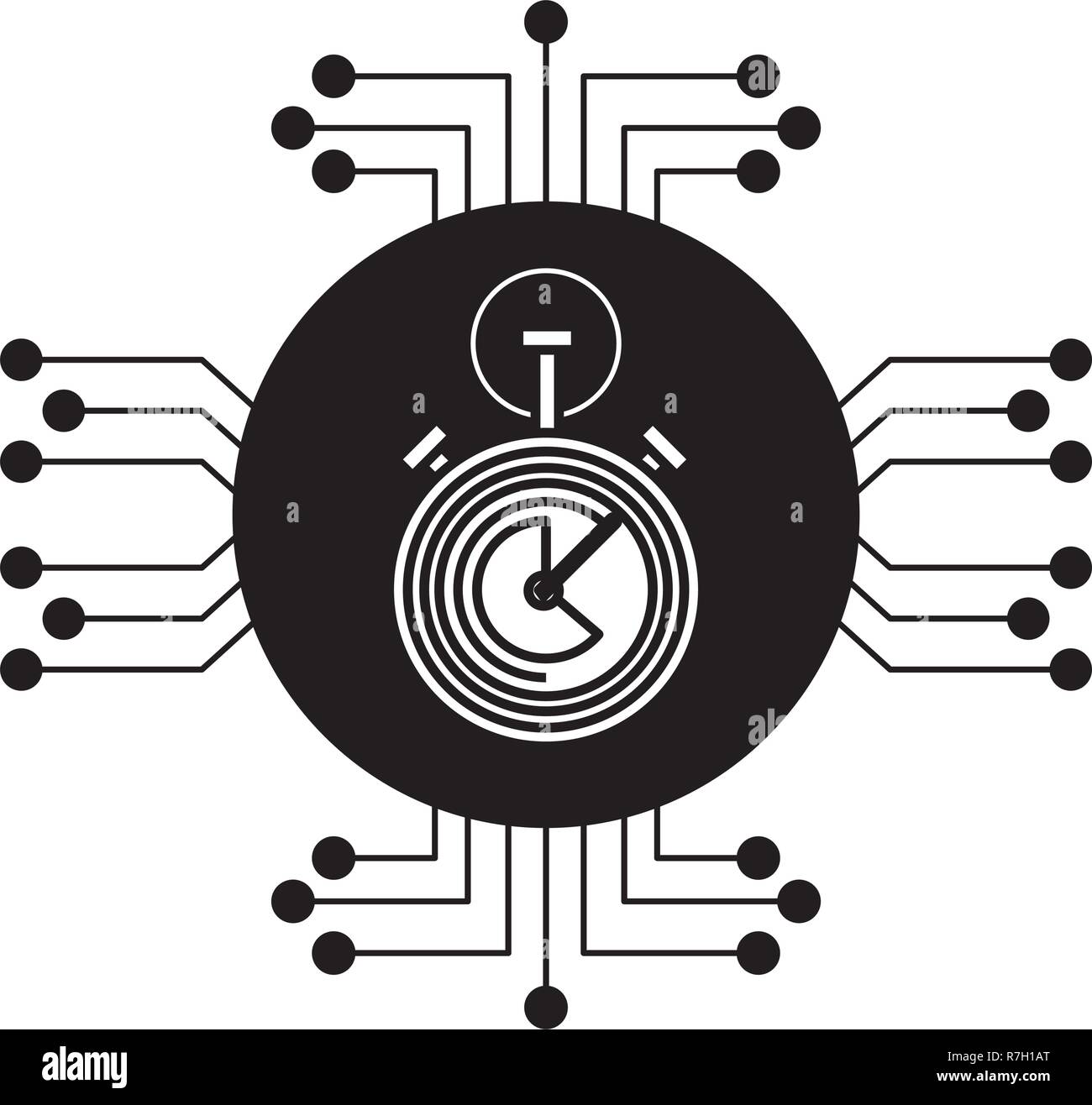 Electronic Stopwatch Stock Vector Images Alamy