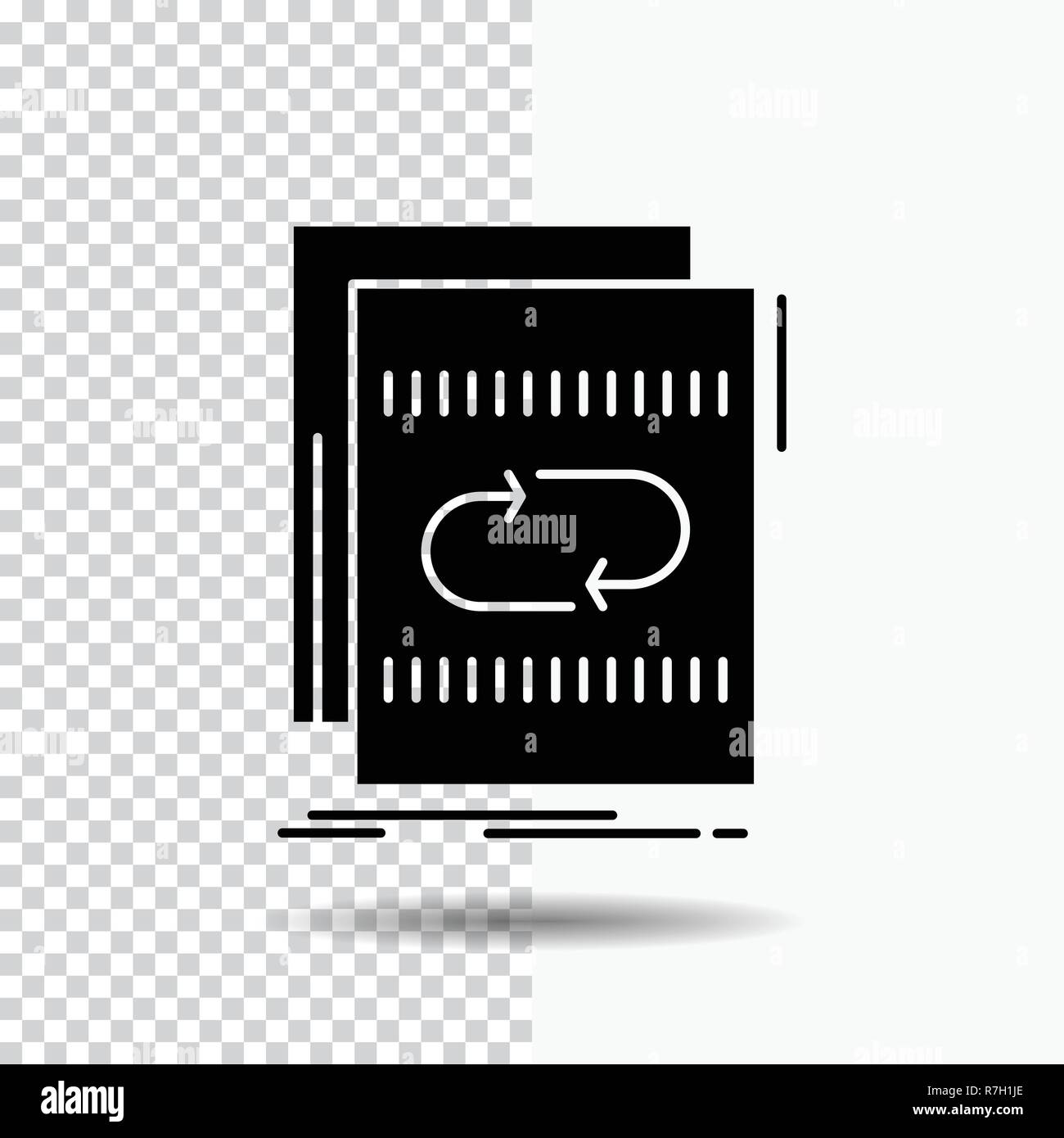 Audio, file, loop, mix, sound Glyph Icon on Transparent Background ...