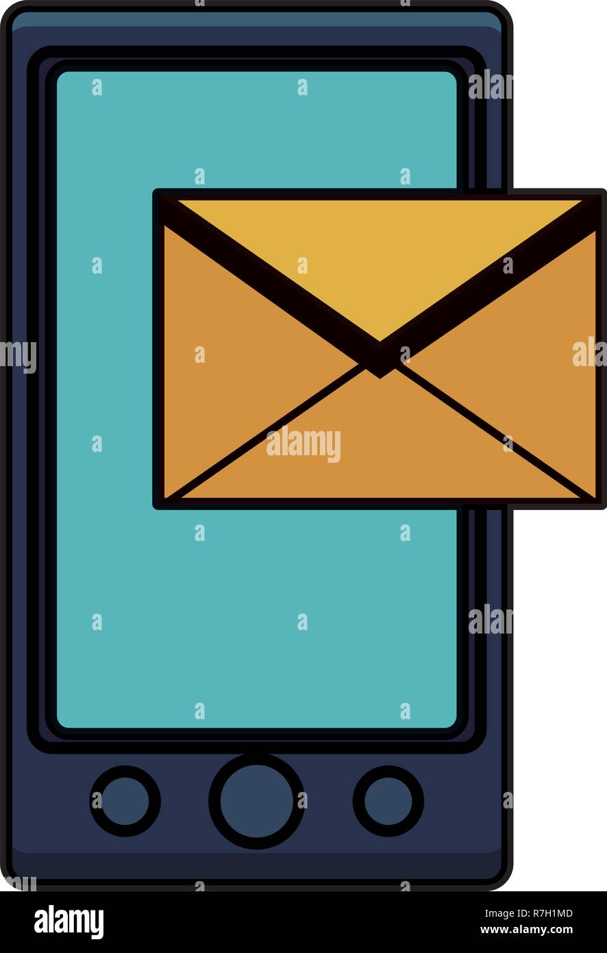 smartphone envelope icon Stock Vector Image & Art - Alamy
