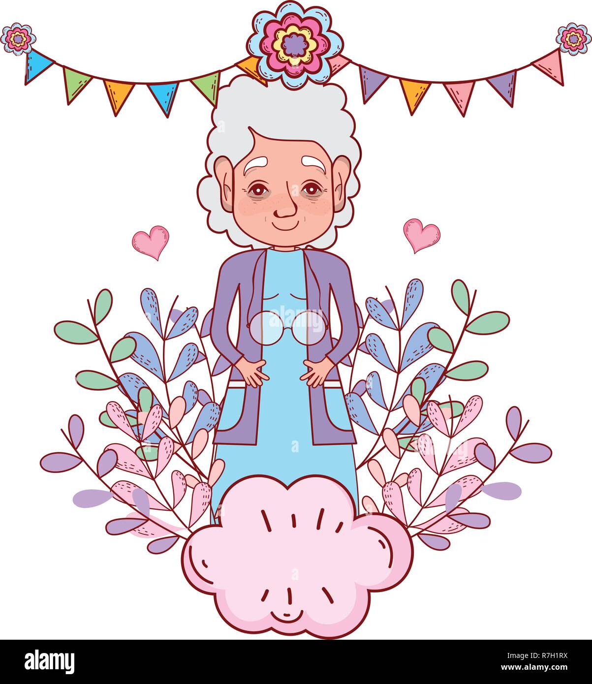 cute grandmother cartoon Stock Vector Image & Art - Alamy
