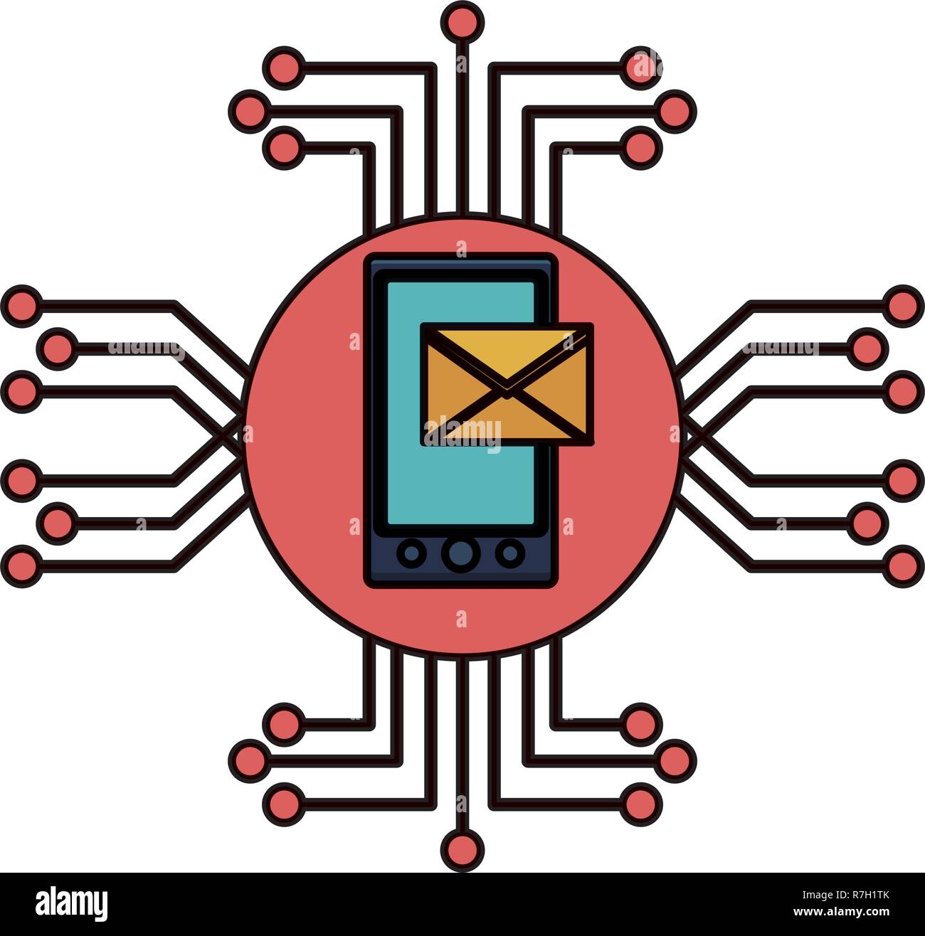smartphone envelope icon Stock Vector Image & Art - Alamy