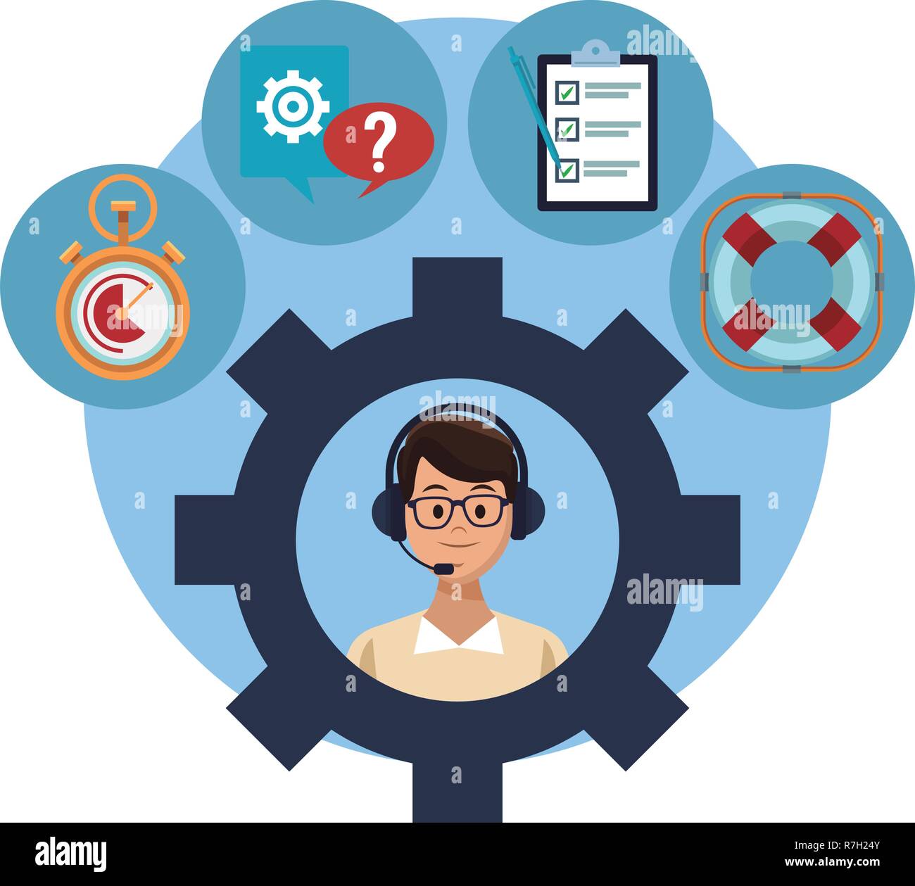 costumer services assistant Stock Vector Image & Art - Alamy