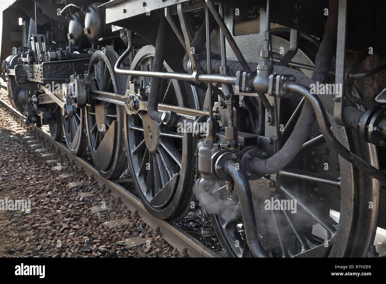 Steam Locomotive Closeup Stock Photo - Alamy