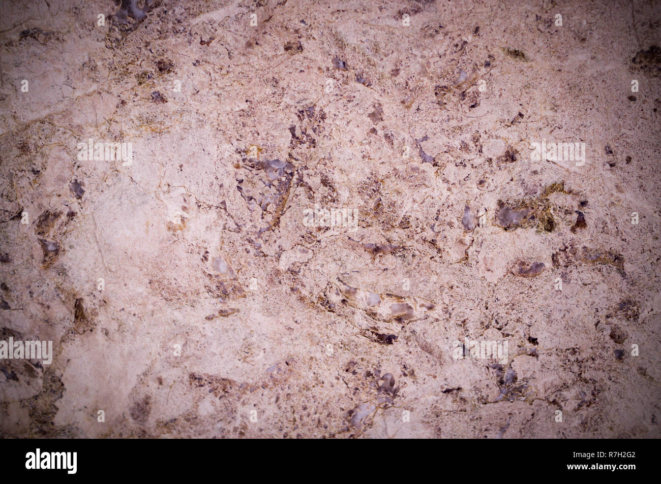 pink marble texture interspersed with quartz. vignette, background ...