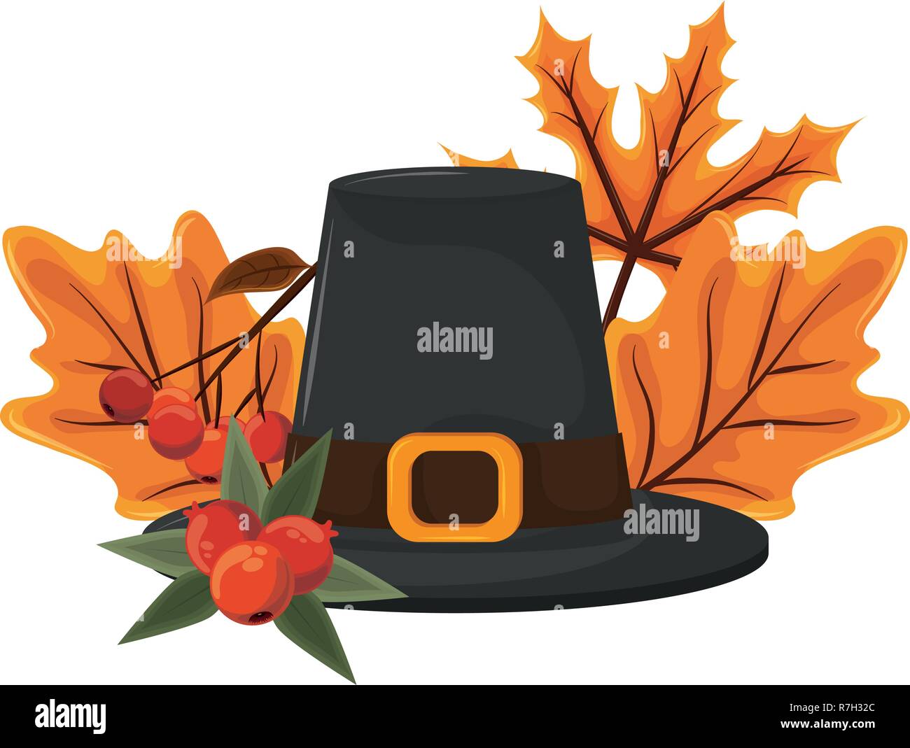 thanksgiving day pilgrim hat Stock Vector Image & Art - Alamy