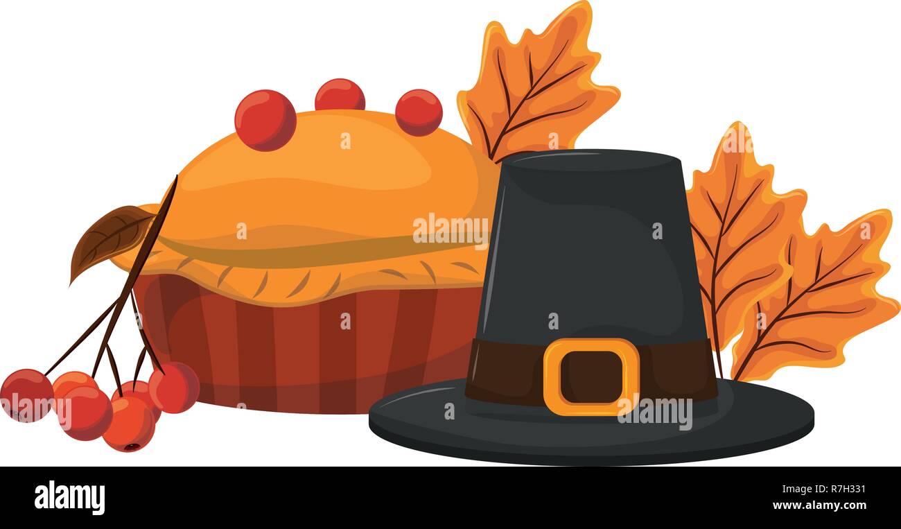 Thanksgiving lettering pilgrim hat Stock Vector Images - Alamy