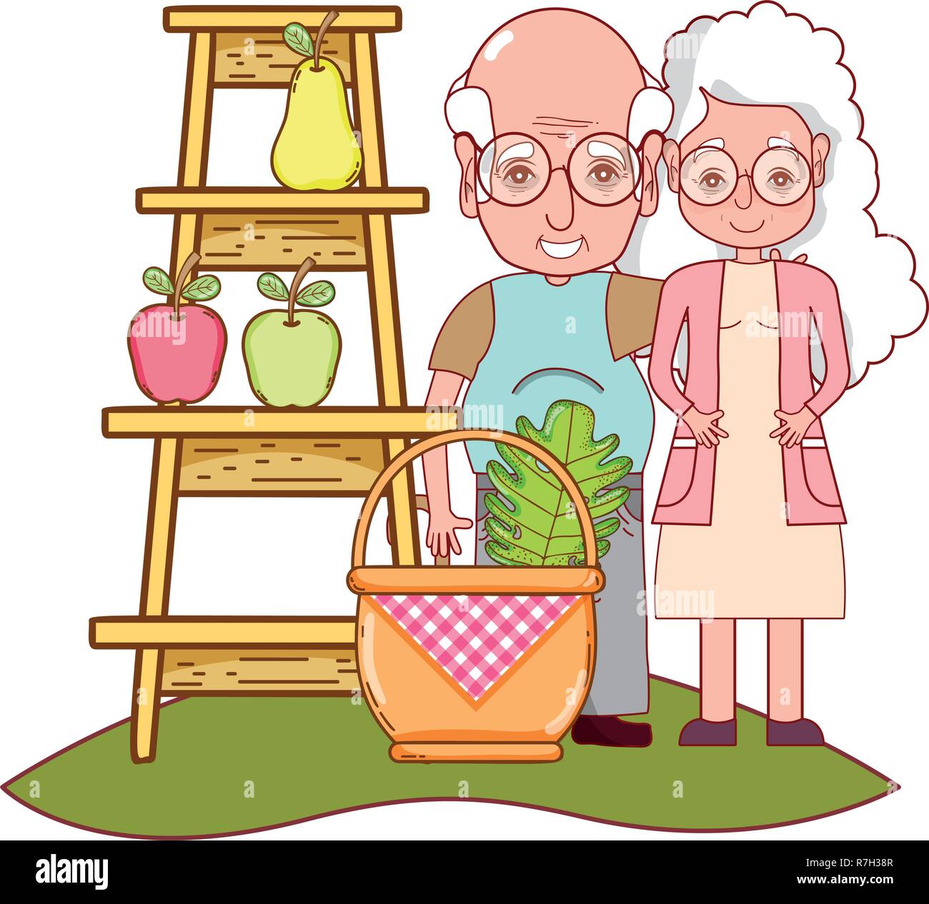 cute grandparents couple cartoon Stock Vector Image & Art - Alamy