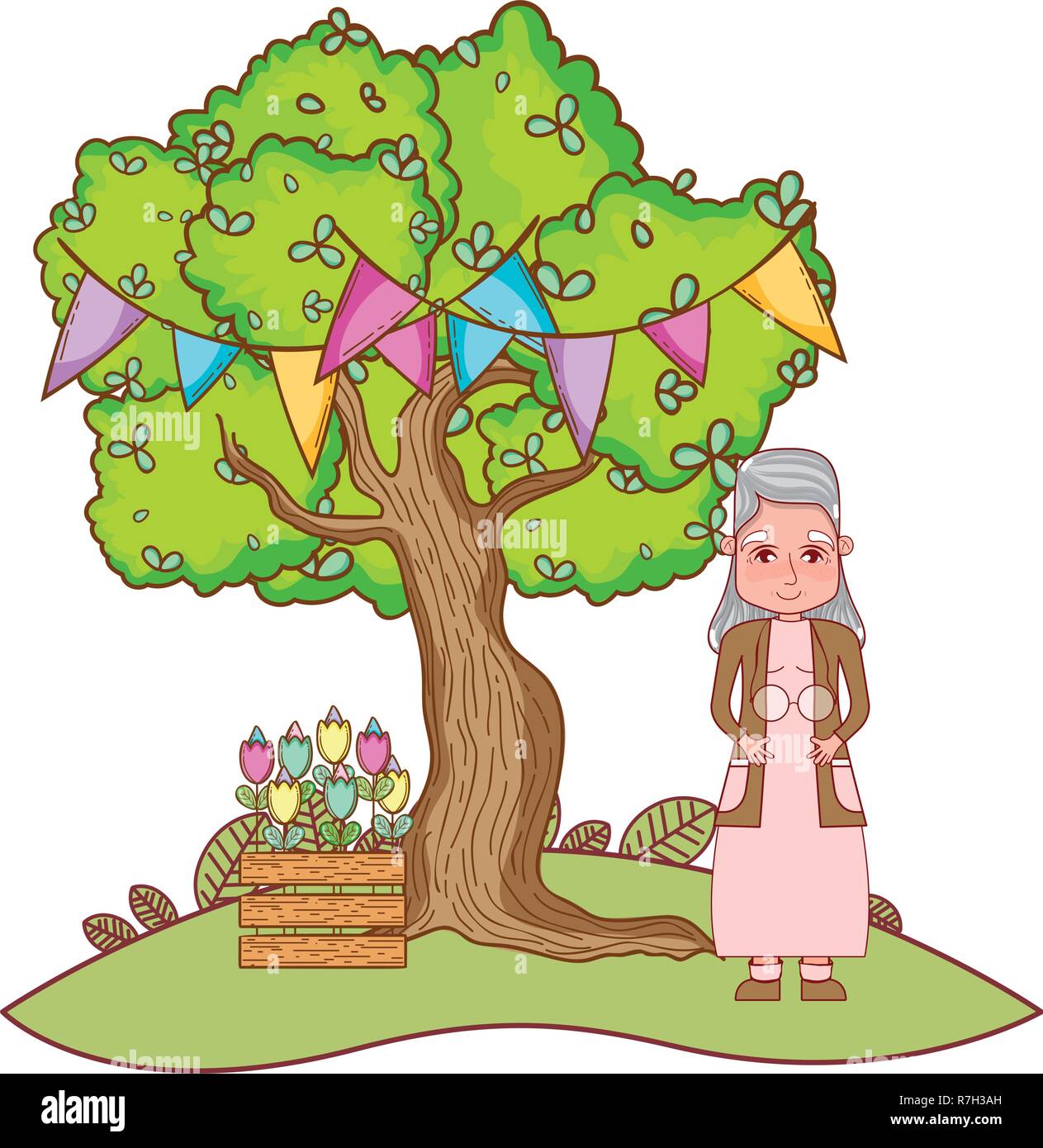 cute grandmother cartoon Stock Vector Image & Art - Alamy