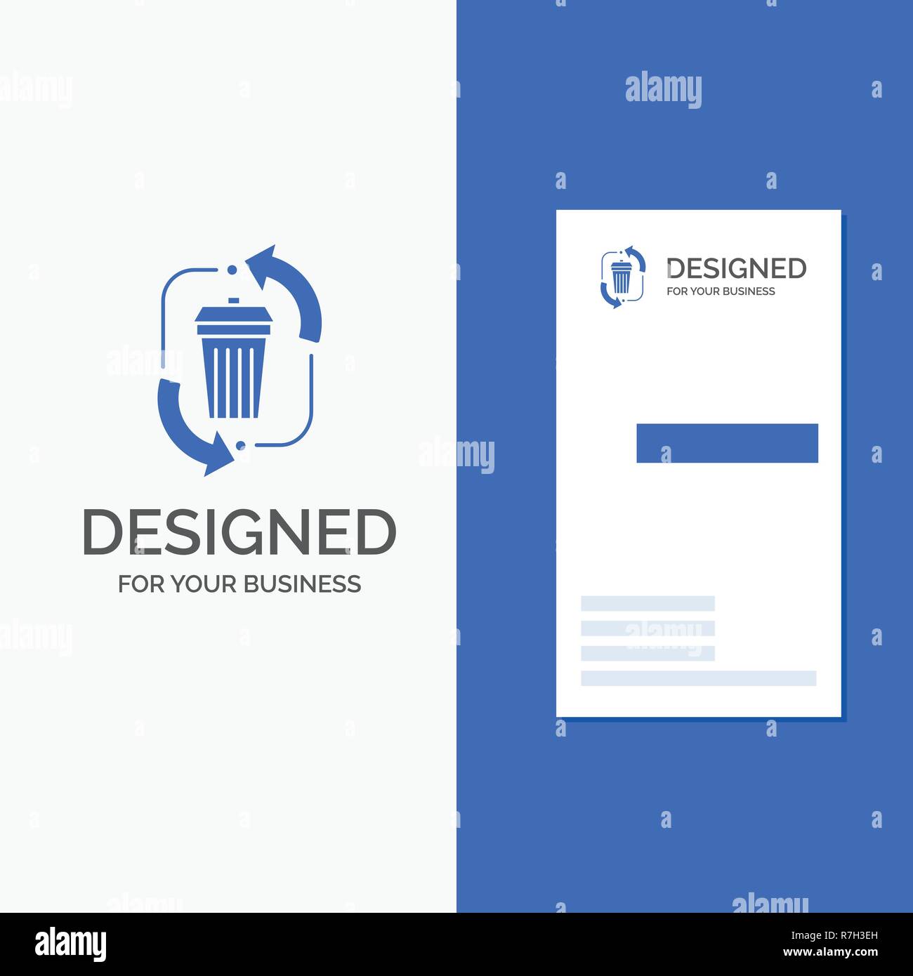 Blue box recycling container Stock Vector Images - Alamy