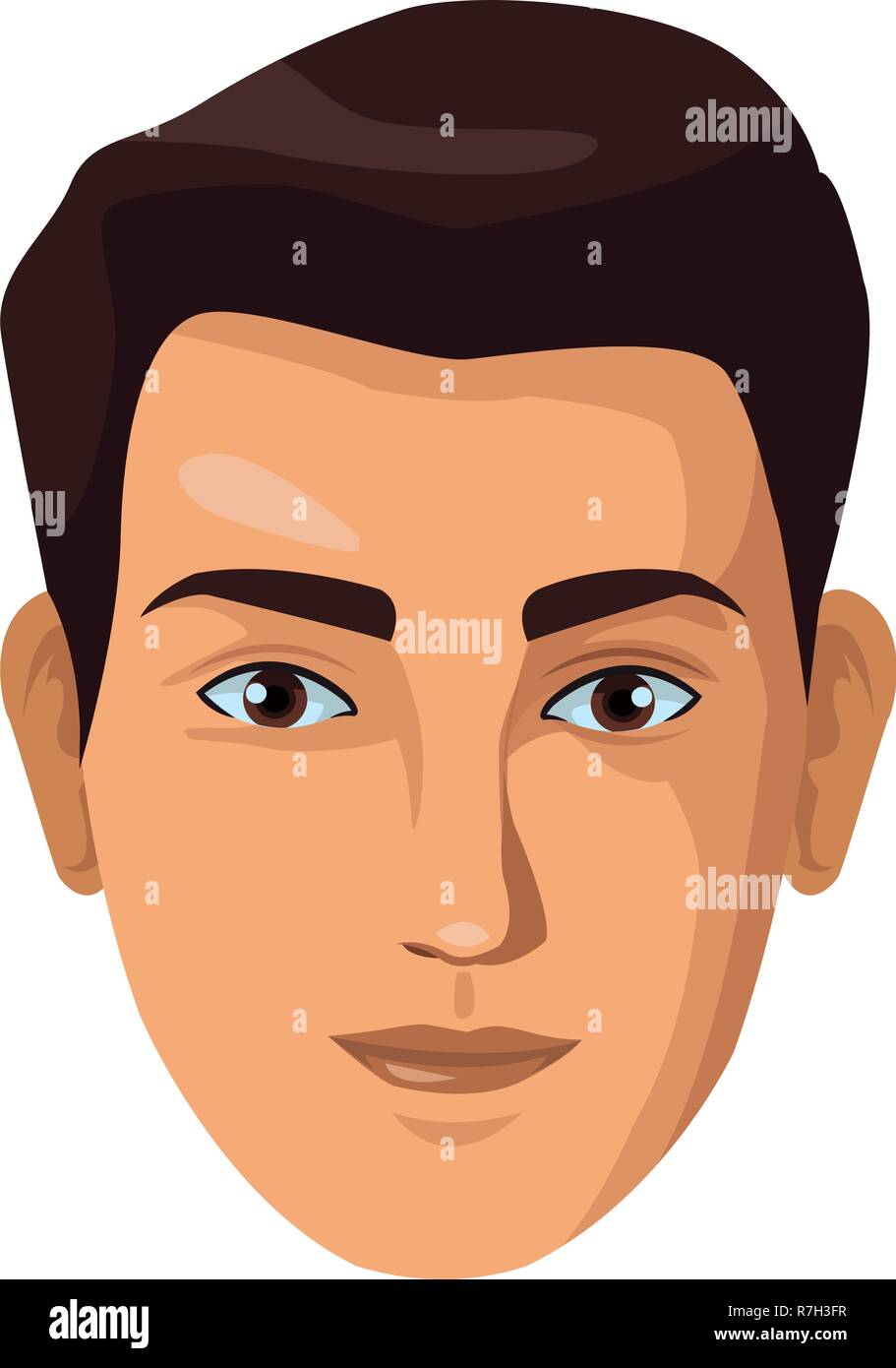 Portrait fit young man Stock Vector Images - Alamy