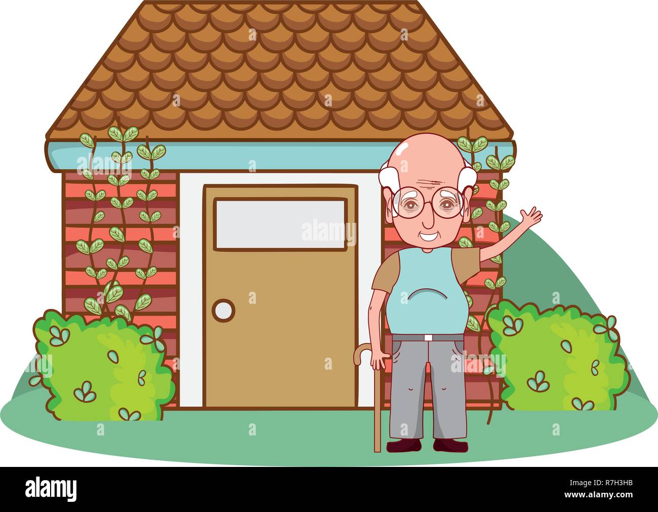 cute grandfather cartoon Stock Vector Image & Art - Alamy