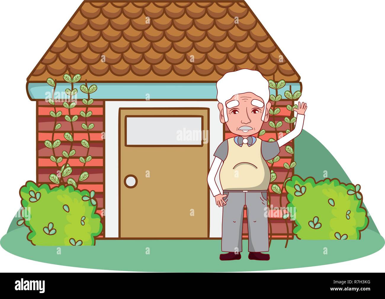 cute grandfather cartoon Stock Vector Image & Art - Alamy