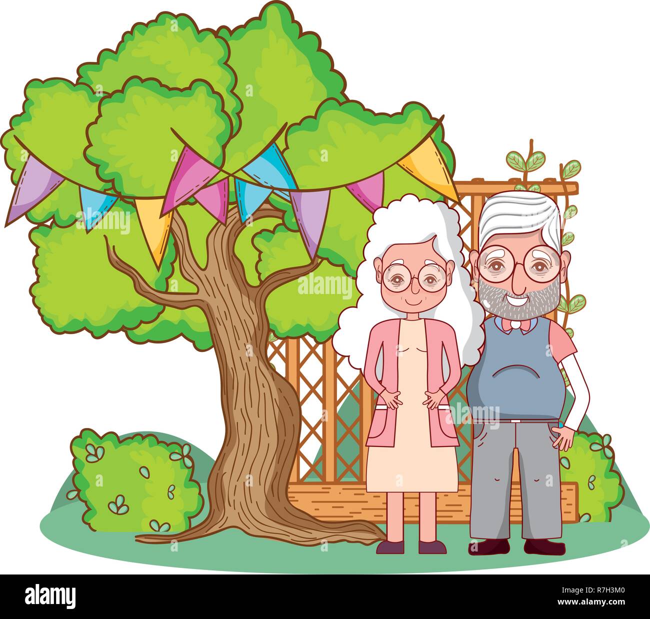 cute grandparents couple cartoon Stock Vector Image & Art - Alamy