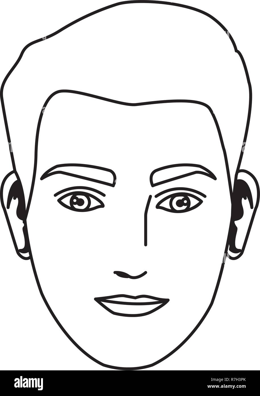 man only face Stock Vector Image & Art - Alamy