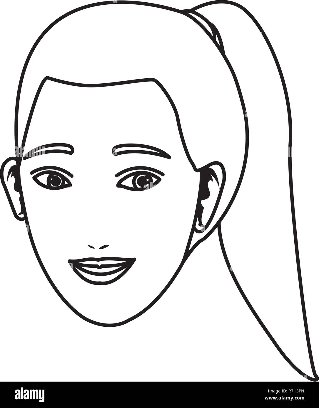 woman only face Stock Vector Image & Art - Alamy