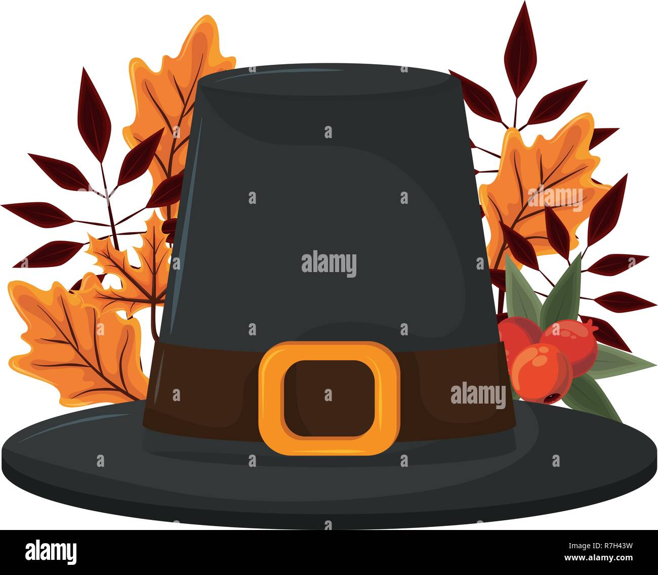 thanksgiving day pilgrim hat Stock Vector Image & Art - Alamy