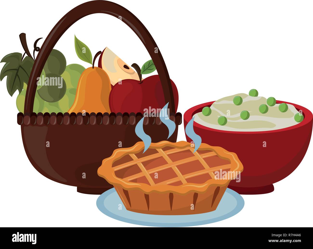 Chicken corn pie Stock Vector Images - Alamy