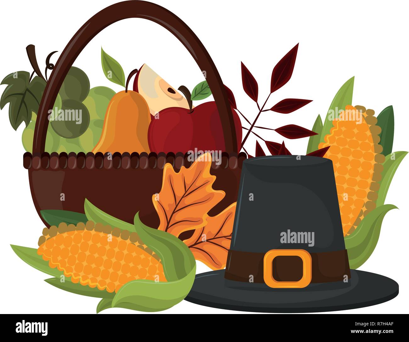 Rustic pilgrim Stock Vector Images - Alamy