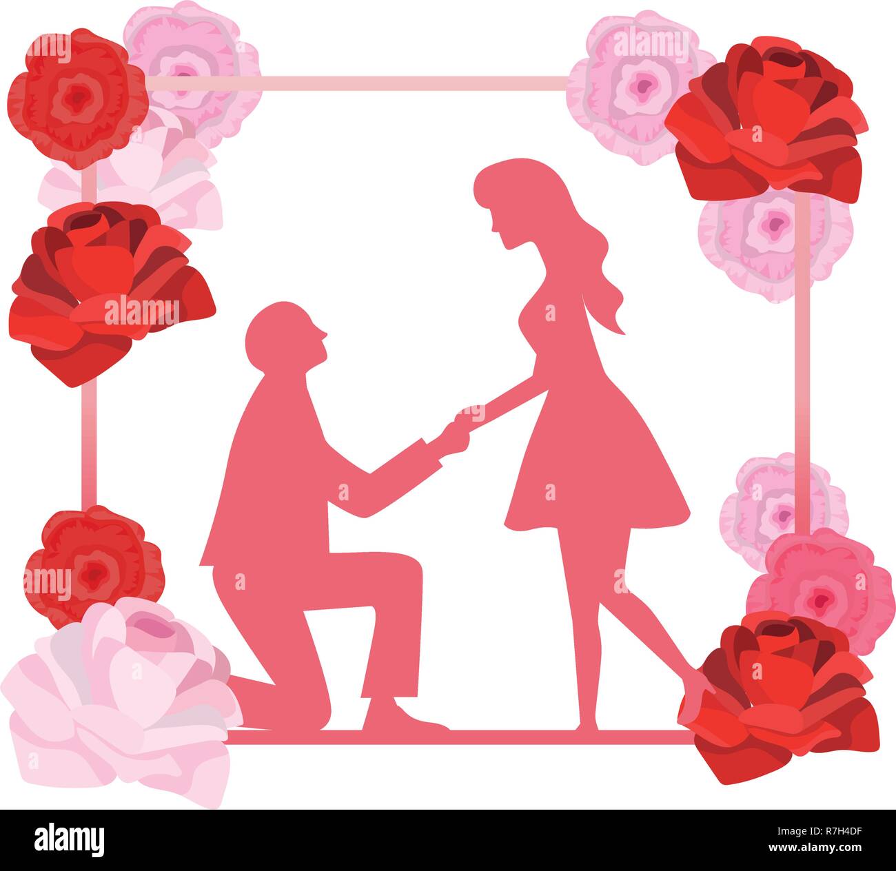 cute roses cartoon Stock Vector Image & Art - Alamy