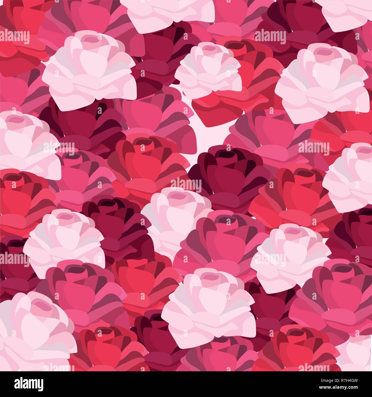 cute roses pattern cartoon Stock Vector Image & Art - Alamy