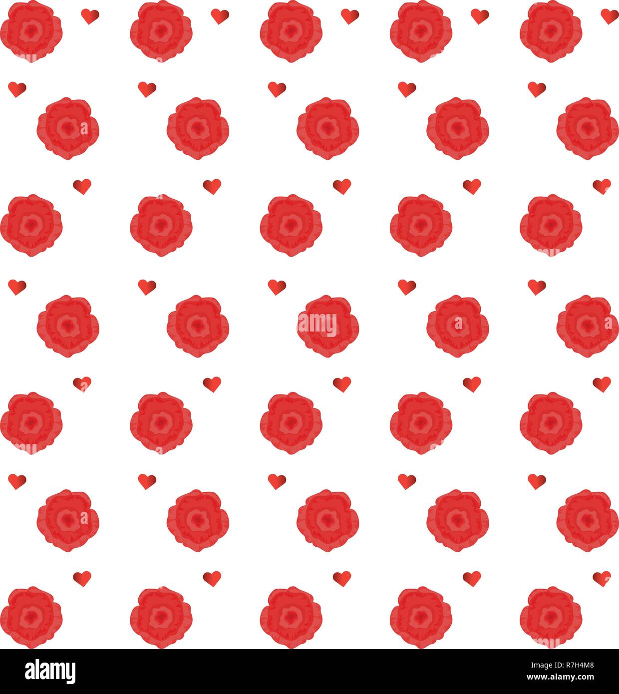 cute roses pattern cartoon Stock Vector Image & Art - Alamy