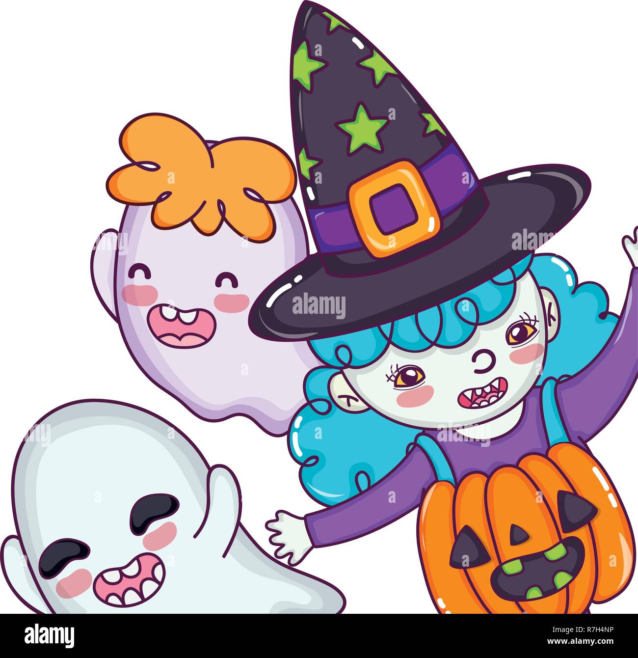 Halloween kids cartoons Stock Vector Image & Art - Alamy