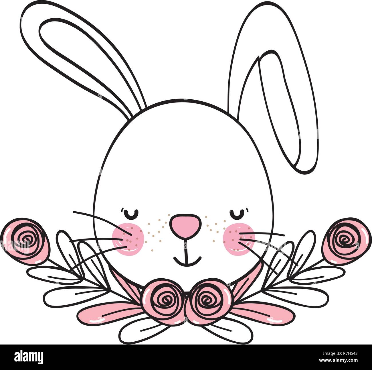 Rabbit wild animal cartoon Stock Vector Image & Art - Alamy