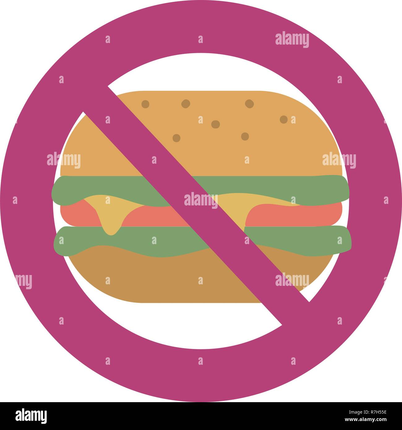 Fast food prohibited sign Stock Vector Image & Art - Alamy