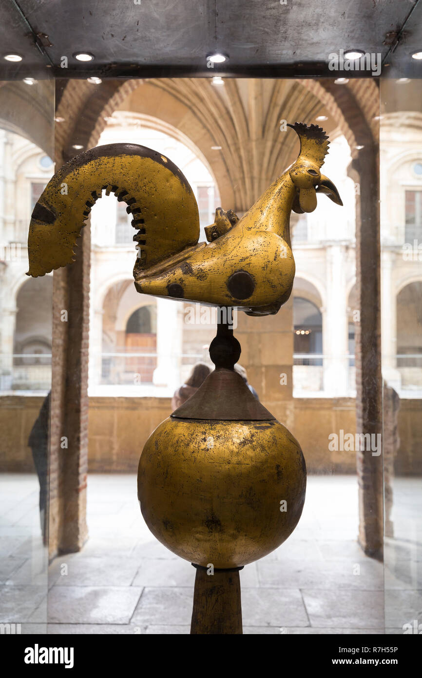 León, Spain: Rooster of the Basilica of San Isidoro de León on display ...