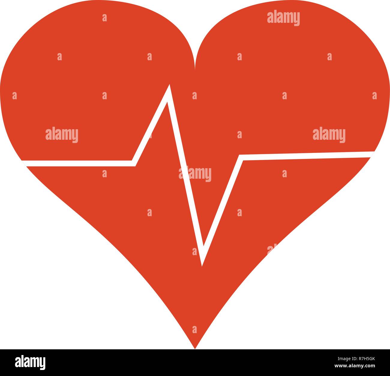 Heart cardiobeat symbol Stock Vector Image & Art - Alamy