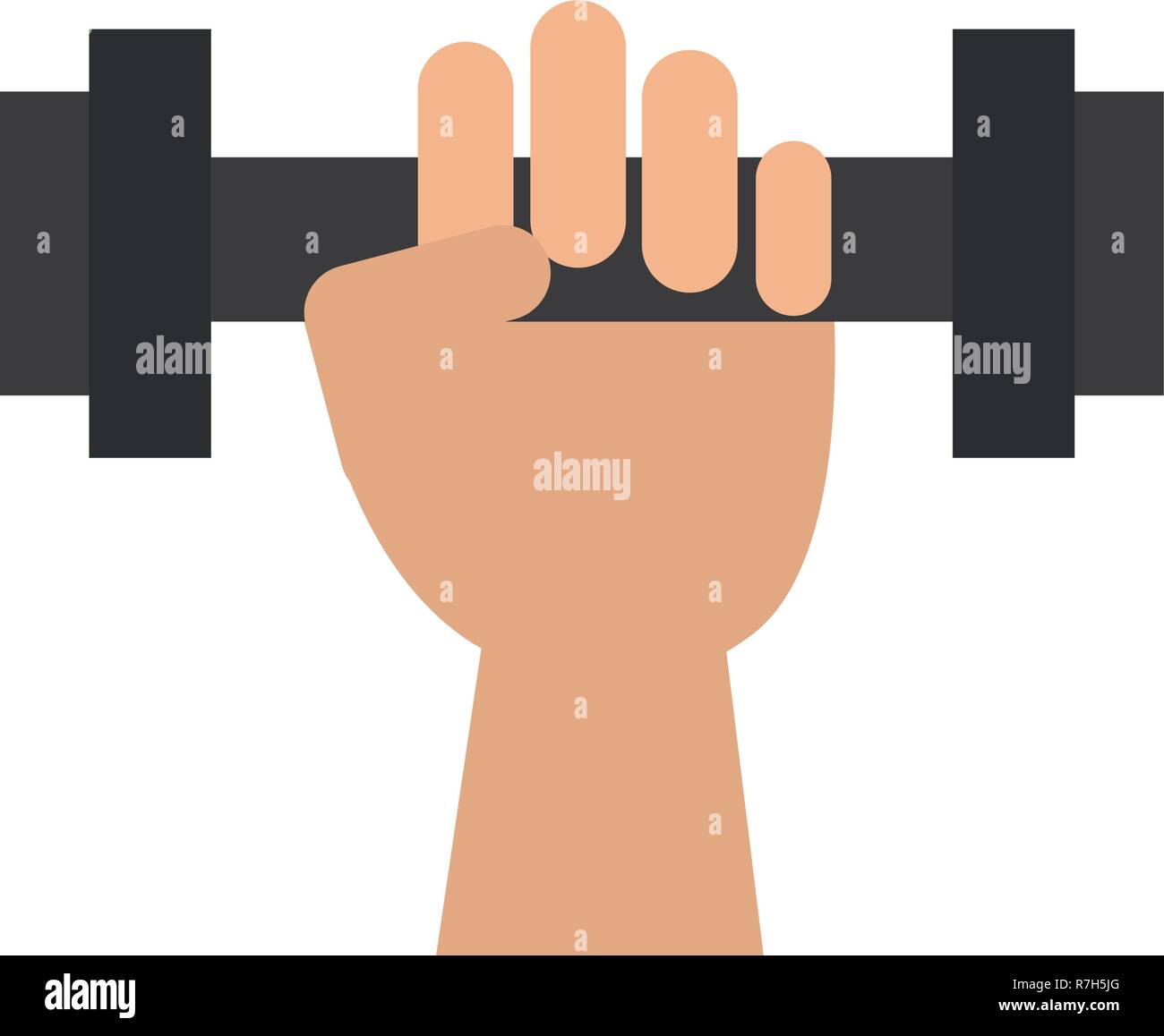 hand holding dumbbell Stock Vector Image & Art - Alamy