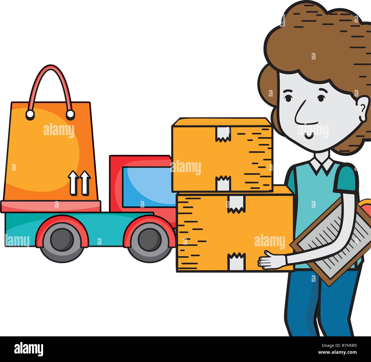 Delivery service cartoon Stock Vector Image & Art - Alamy