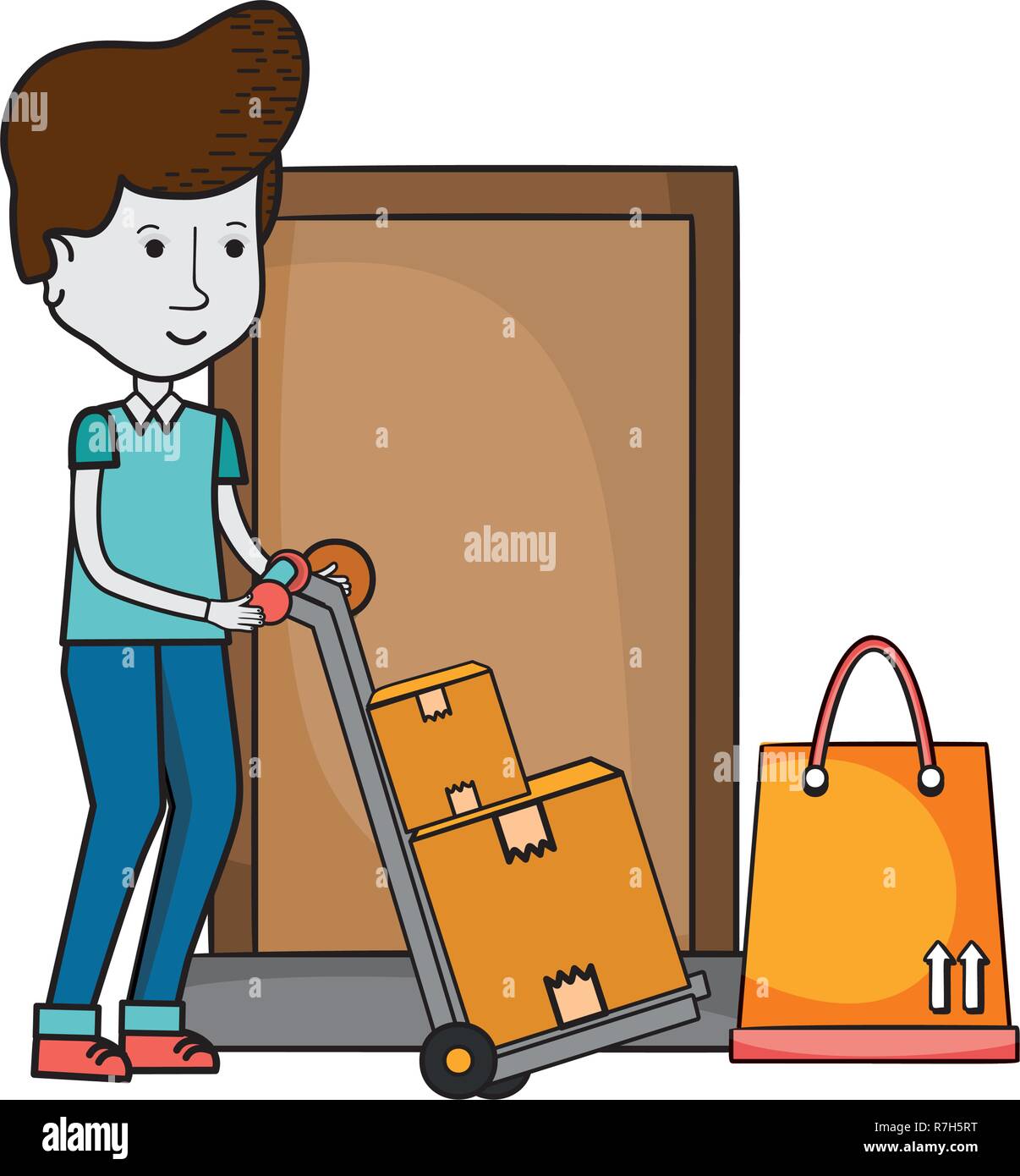 Delivery service cartoon Stock Vector Image & Art - Alamy