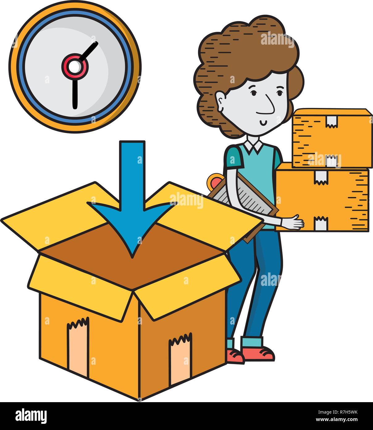 Delivery service cartoon Stock Vector Image & Art - Alamy