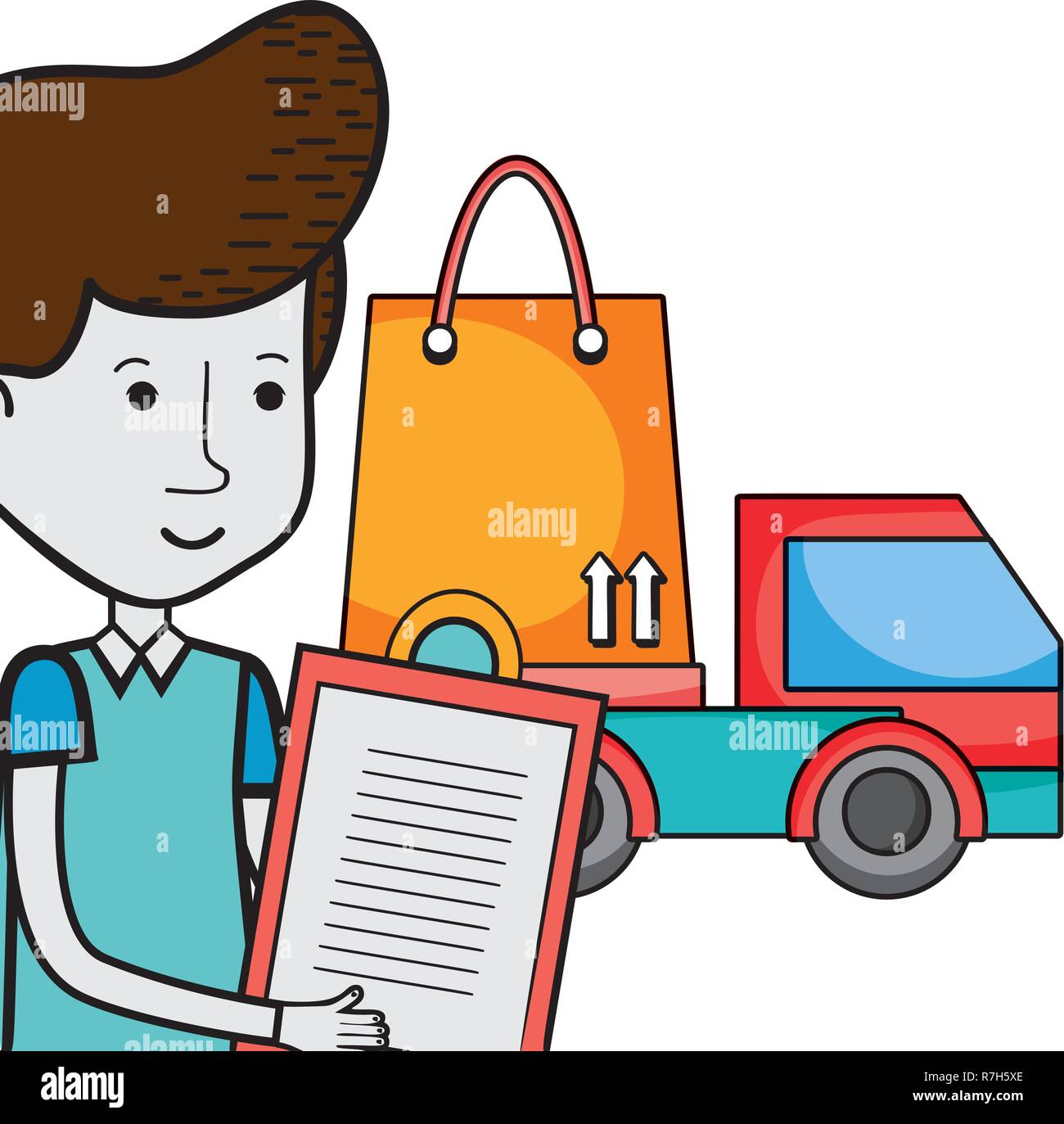 Delivery service cartoon Stock Vector Image & Art - Alamy