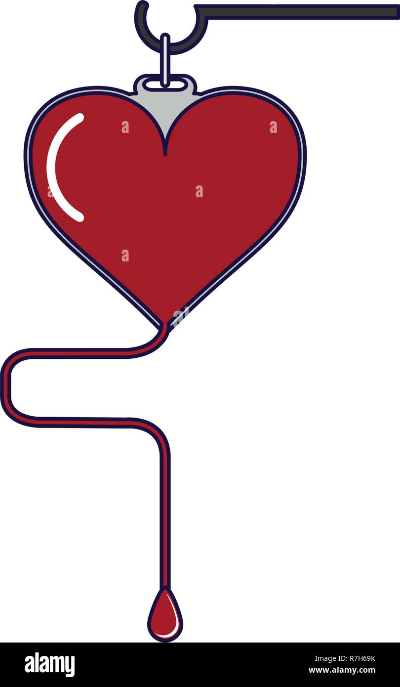 Blood bag heart shaped Stock Vector Image & Art - Alamy