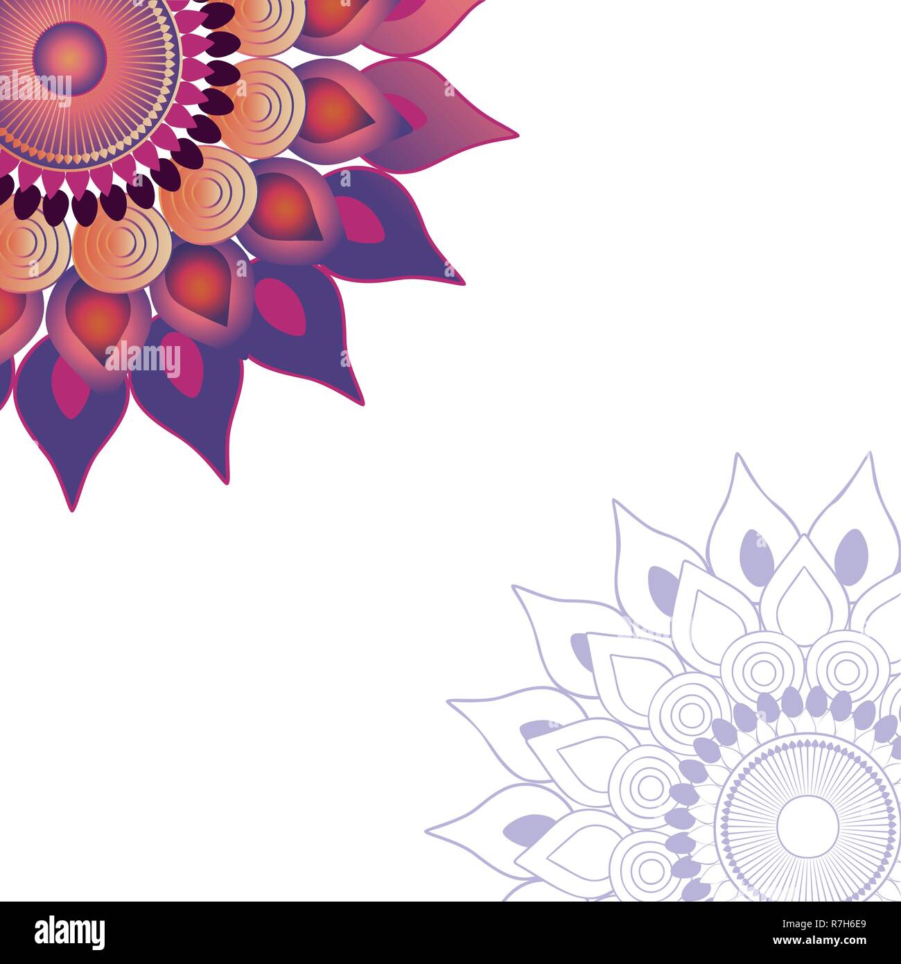 Mandala frame background Stock Vector Image & Art - Alamy