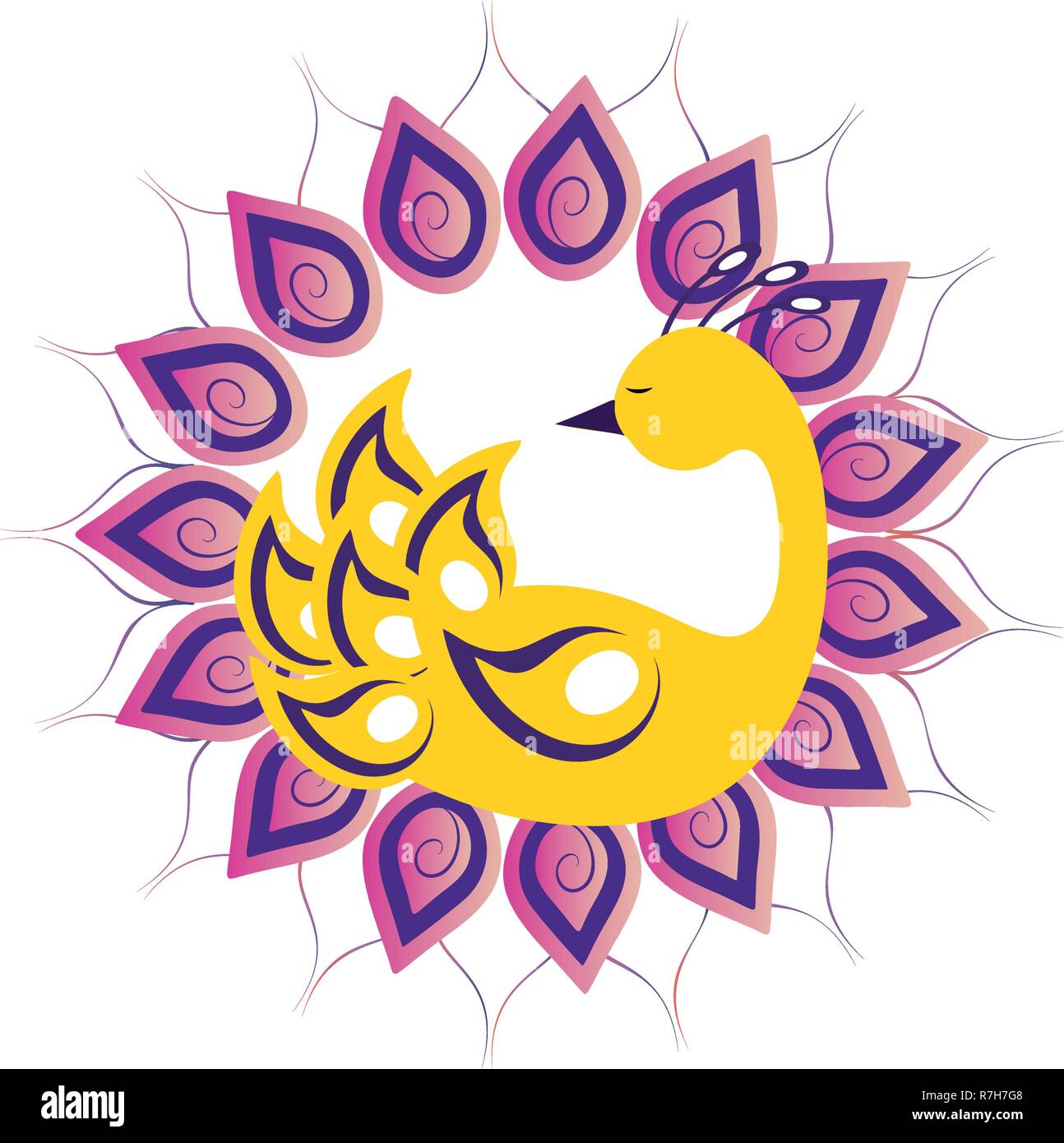 Peacock colorful symbol Stock Vector Image & Art - Alamy