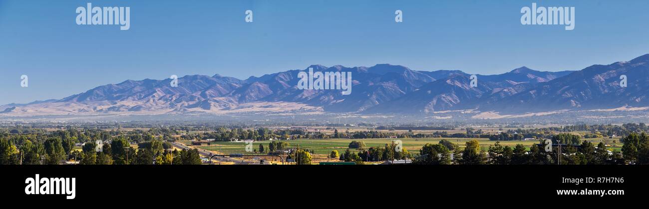 Logan Valley landscape views including Wellsville Mountains, Nibley ...