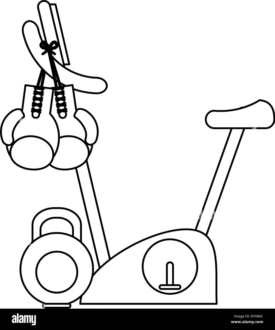 Gym and fitness elements black and white Stock Vector Image & Art - Alamy