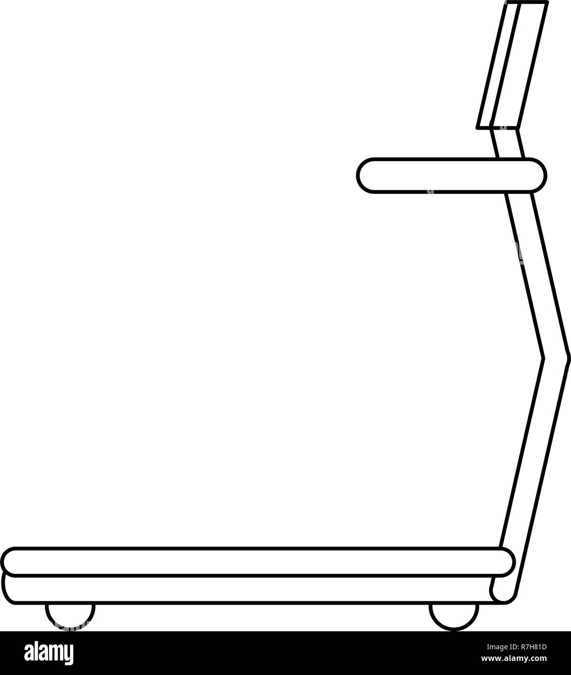 gym running machine black and white Stock Vector Image & Art - Alamy