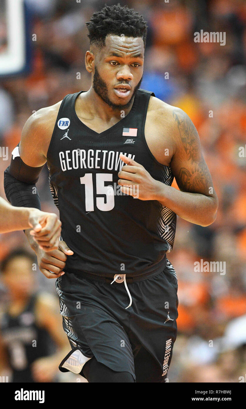 Syracuse, NY, USA. 8th Dec, 2018. Georgetown Hoyas senior center Jessie ...