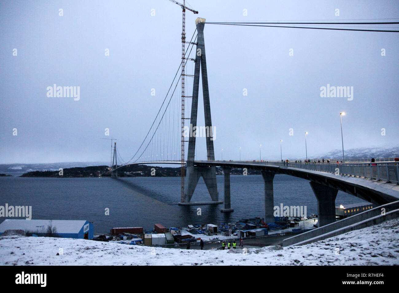 Narvik. 9th Dec, 2018. Photo taken on Dec. 9, 2018 shows the Halogaland ...